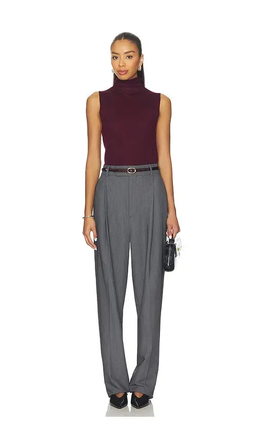EAVES Alaska Sleeveless Knit Mockneck - Currant