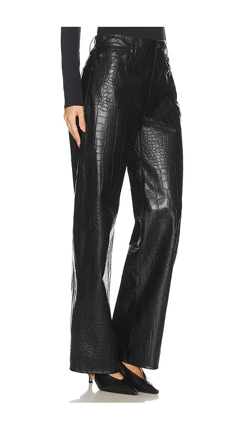 AGOLDE Arc Pant Faux Leather - Croc