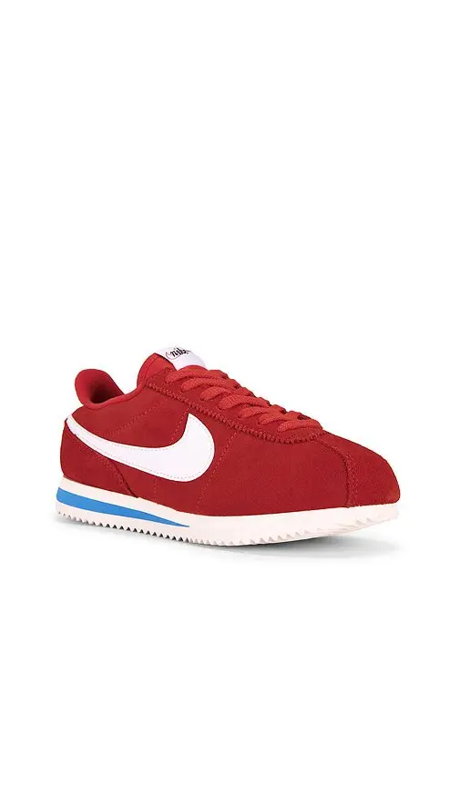 Nike Cortez Suede Sneakers - Light Crimson  White  Light Photo Blue