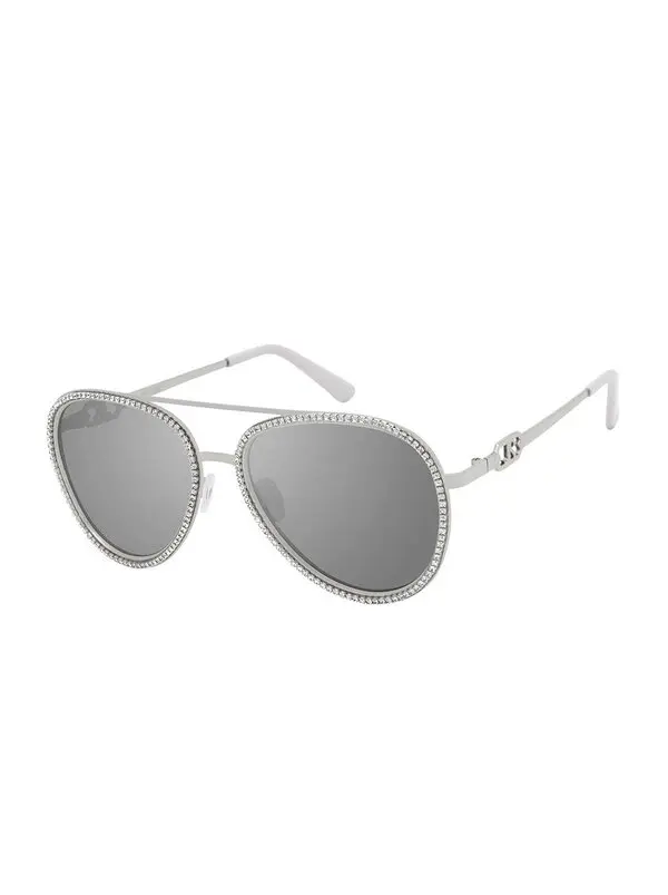 CIO Crystal Encrusted Aviator Sunglasses - One-color