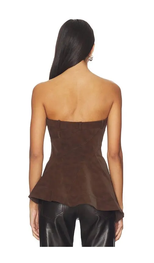 AMUR Augusta Bustier Peplum Top