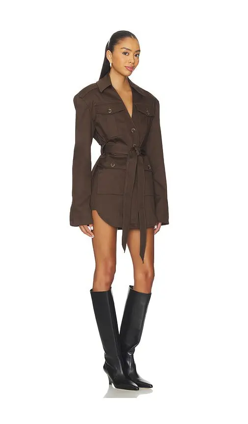 EAVES Lumi Mini Dress - Espresso