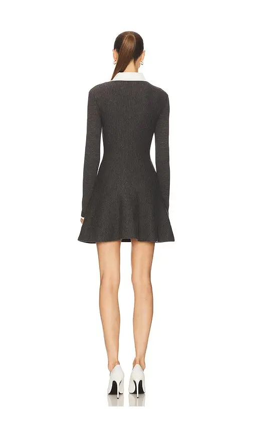 mini rib knit dress Ruby Rib Knit Contrast Stitch Mini Sweater Dress main image 1