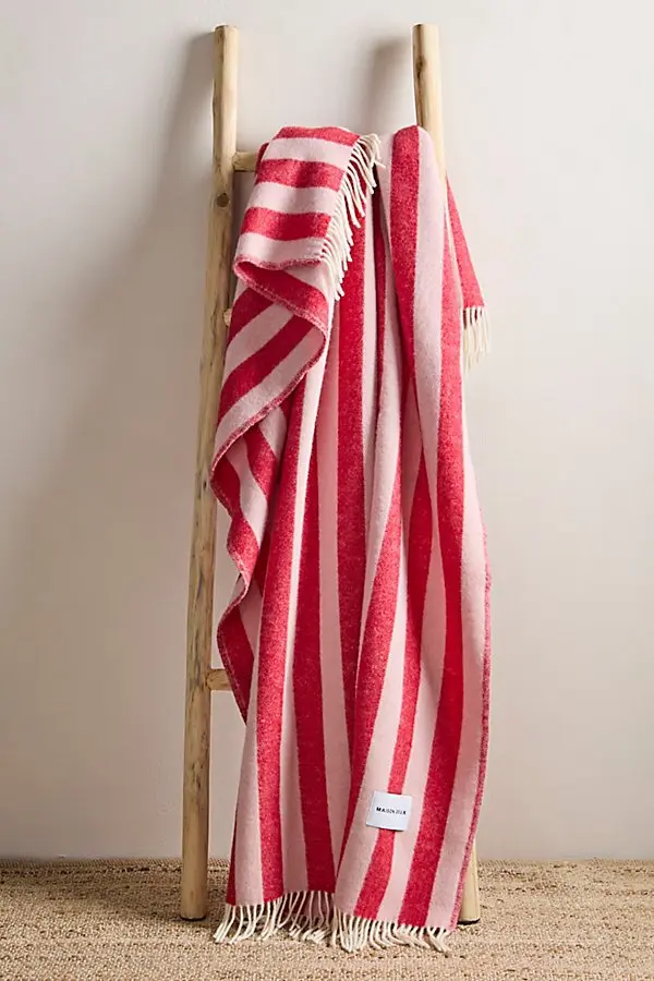 MAISON DEUX Candy Wrap Blanket - Pink/cherry