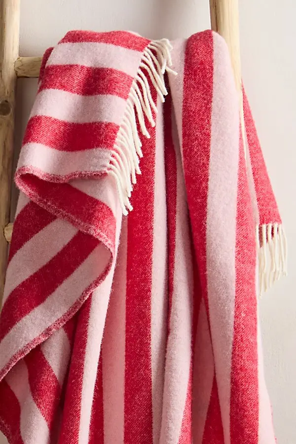 MAISON DEUX Candy Wrap Blanket - Pink/cherry