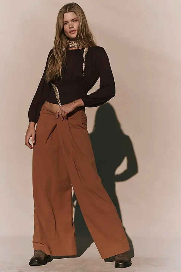 Free People Sarong Pants - Spiced Brown