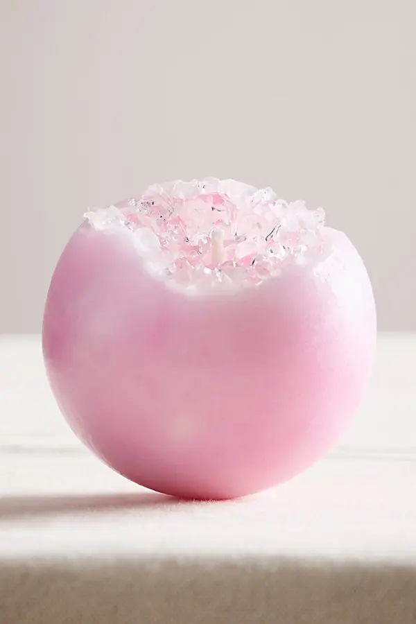 HOUSE OF SHOKUNIN Geode Crystal Sphere Candle - Pink