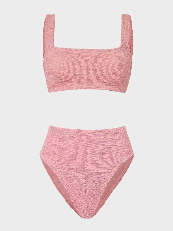 Hunza G Patricia High-waisted Bikini Set - Dusty Pink