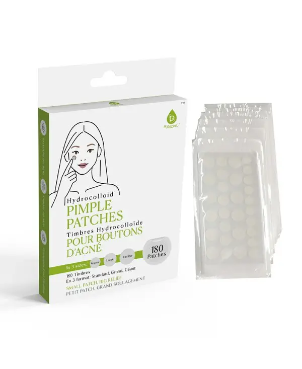 PURSONIC Hydrocolloid Pimple Patches – Multi-size Blemish Care For Faster Healing - No Color