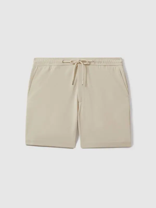 REISS Newmark Textured Drawstring Shorts