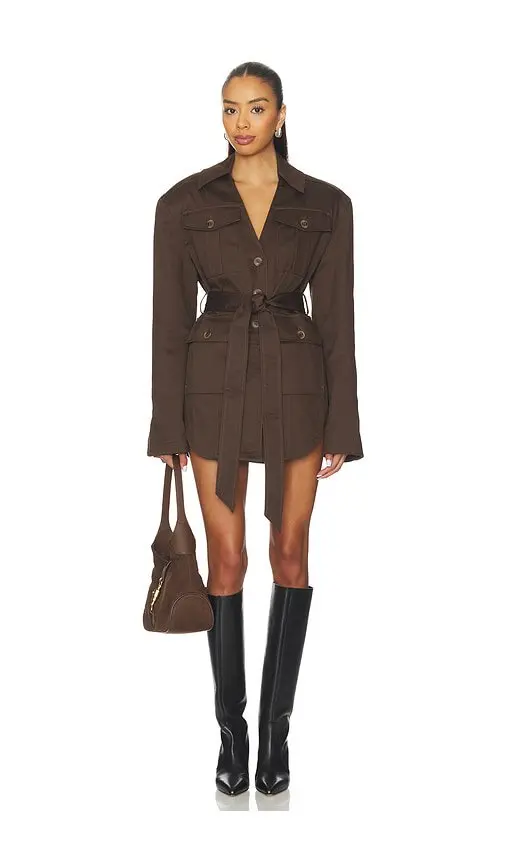 EAVES Lumi Mini Dress - Brown