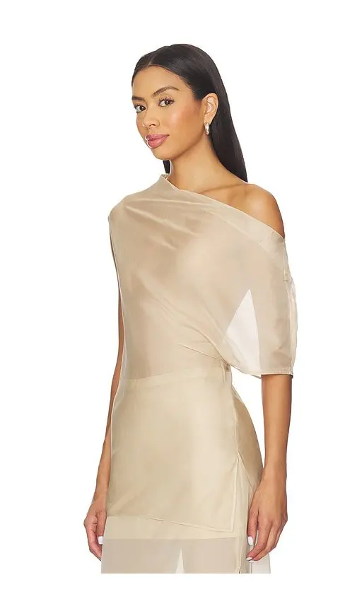 EAVES Asymmetrical Top - Beige