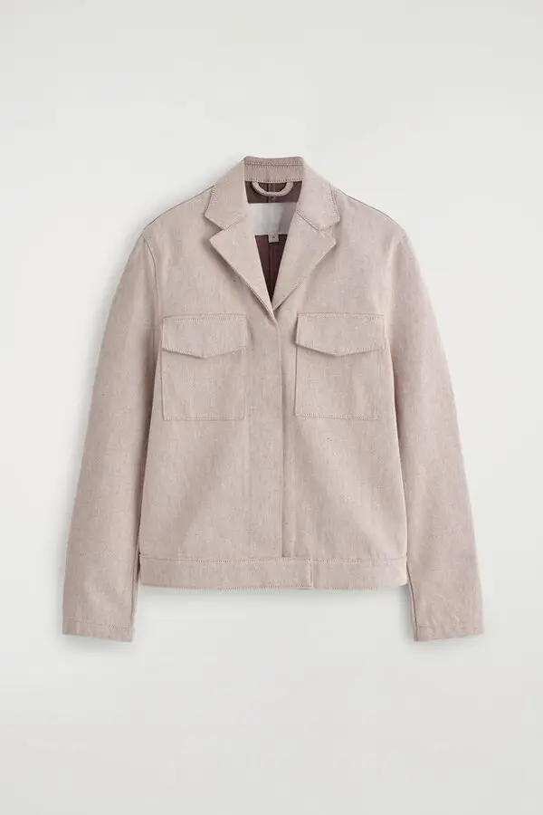 Cos Denim Utility Jacket - Pink