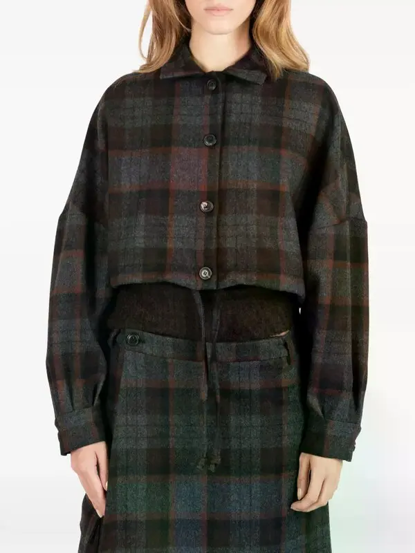 SOCIETE ANONYME Checked Wool Jacket