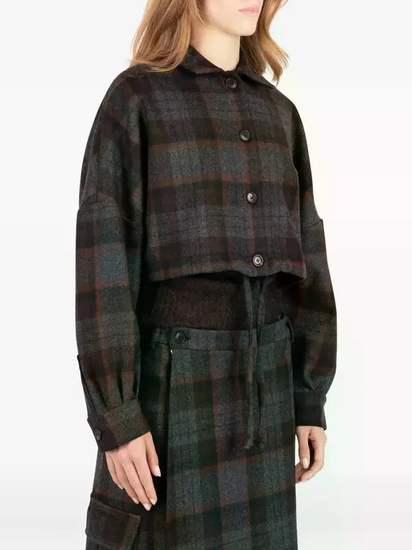 SOCIETE ANONYME Checked Wool Jacket