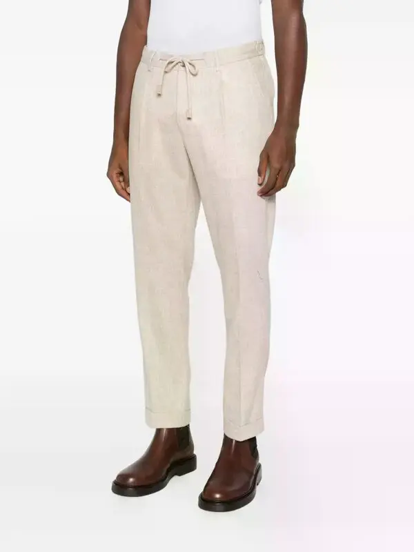 GRAN SASSO Drawstring Cuffed Trousers - Neutrals