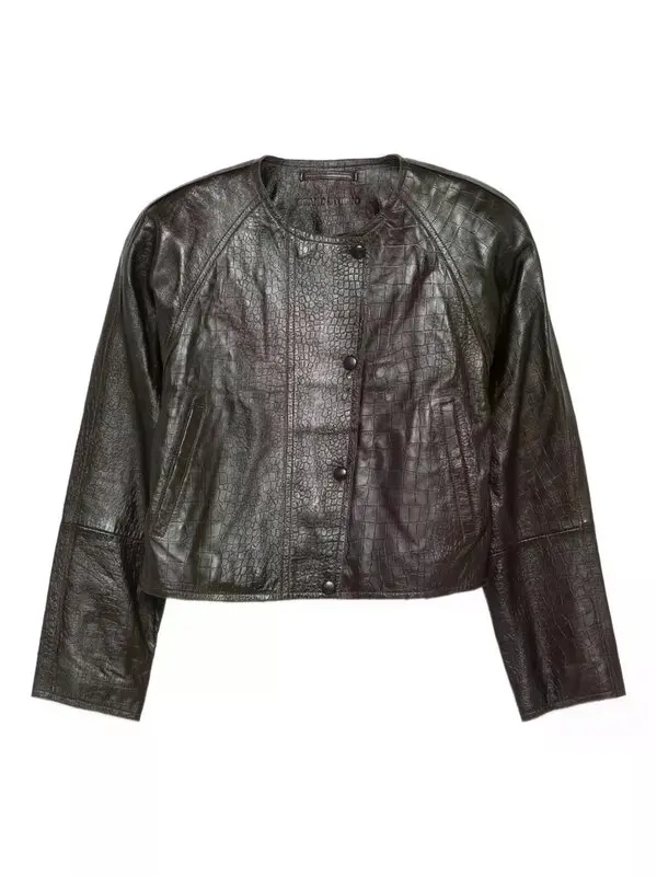 STAND STUDIO Embossed Leather Coat