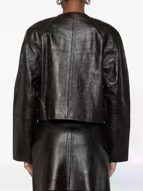 STAND STUDIO Embossed Leather Coat