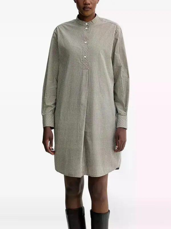 Marc O'polo Mini Checked Button-up Shirt Dress
