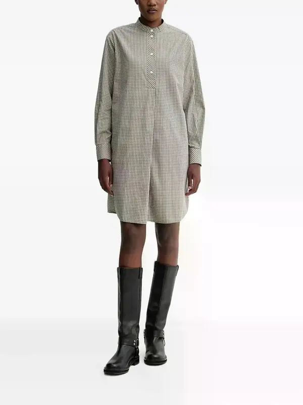 Marc O'polo Mini Checked Button-up Shirt Dress