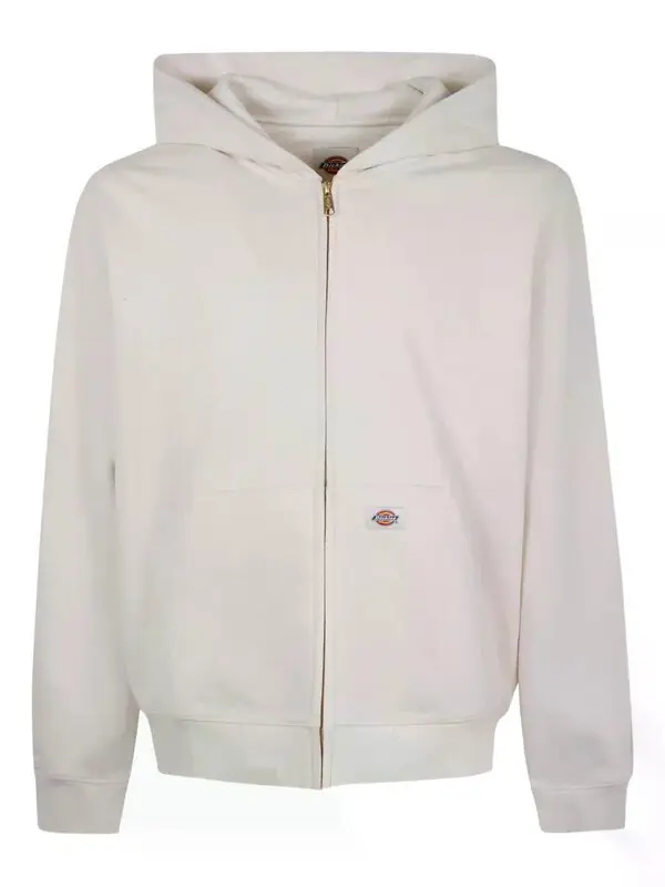 Dickies Logo-detail Zip-up Hoodie - Neutrals