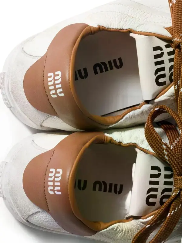 Miu Miu Deco Leather Sneakers