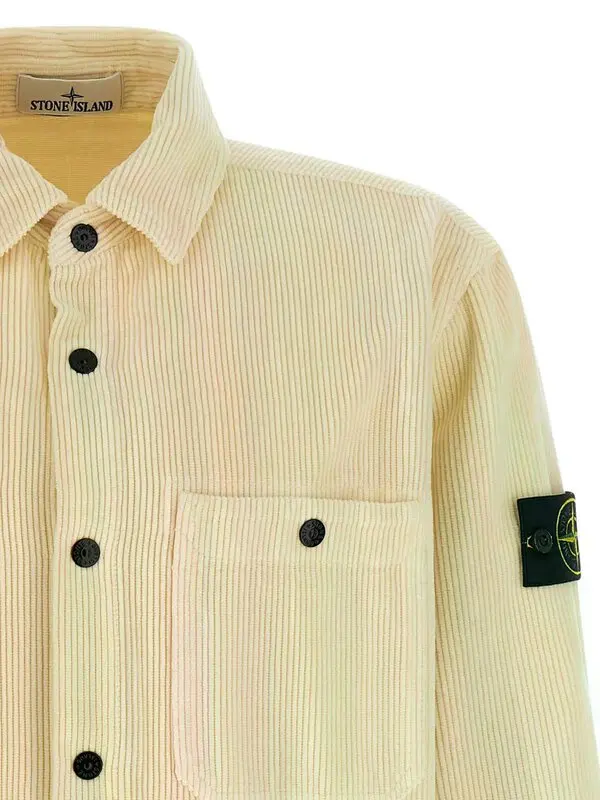 Stone Island Compass-badge Corduroy Shirt - Neutrals