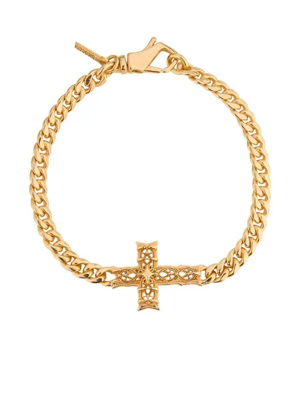 Emanuele Bicocchi Notre-dame Cross Detail Bracelet - Gold