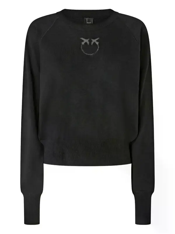 Pinko Logo Crewneck Sweater - Black