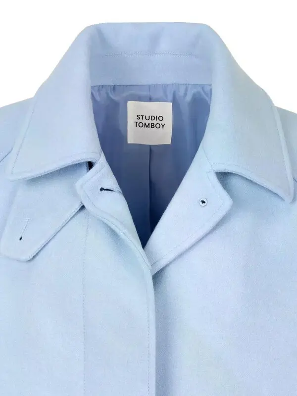 STUDIO TOMBOY Balmacaan Single-breasted Coat - Blue