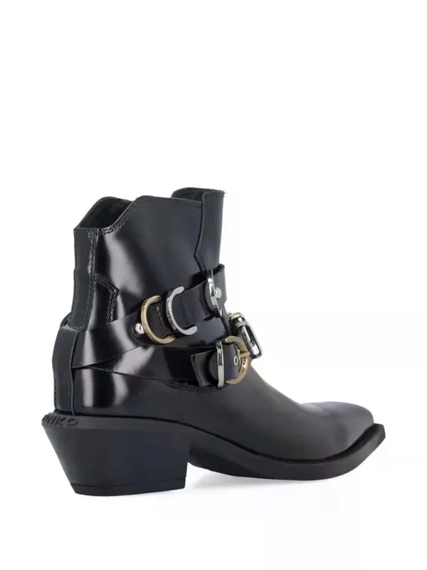 Pinko 50mm Buckle Strap Boots