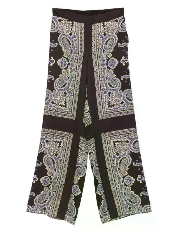 Liu Jo Paisley-print Wide-leg Trousers - Neutrals