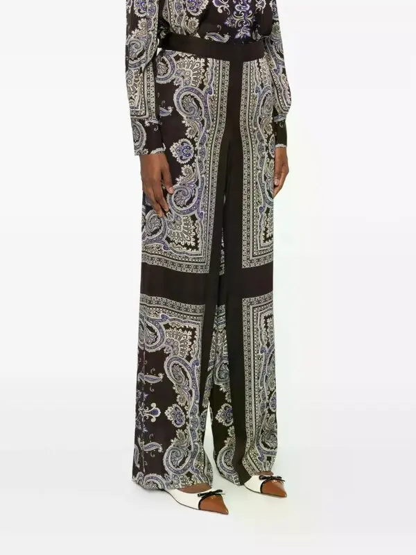 Liu Jo Paisley-print Wide-leg Trousers