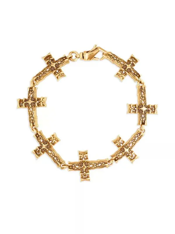 Emanuele Bicocchi Notre-dame Cross Bracelet - Gold