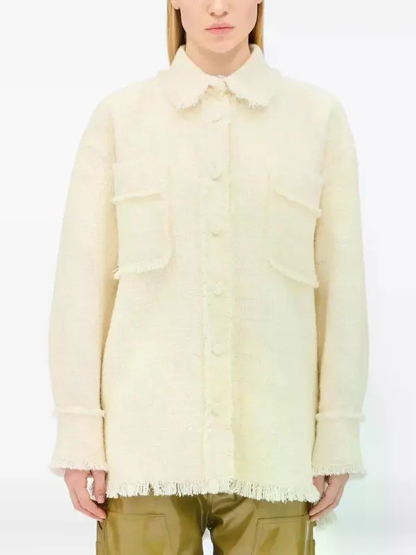 MSGM Frayed-edge Shirt