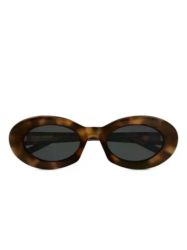 Saint Laurent Round-frame Sunglasses - Brown
