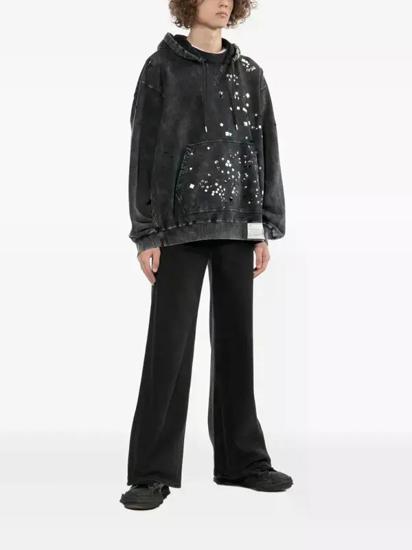Mihara Yasuhiro Stud-embellished Hoodie - Black
