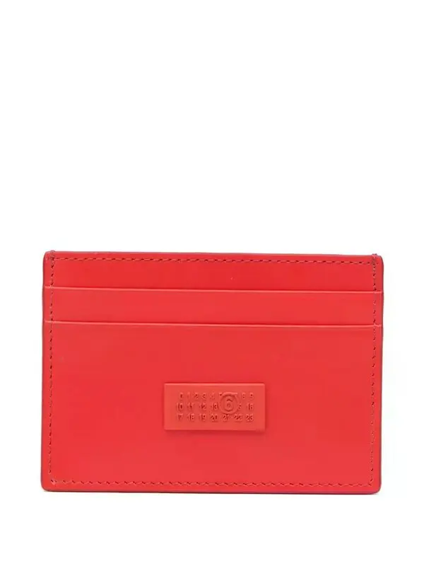MAISON MARGIELA Stitched Leather Cardholder - Red