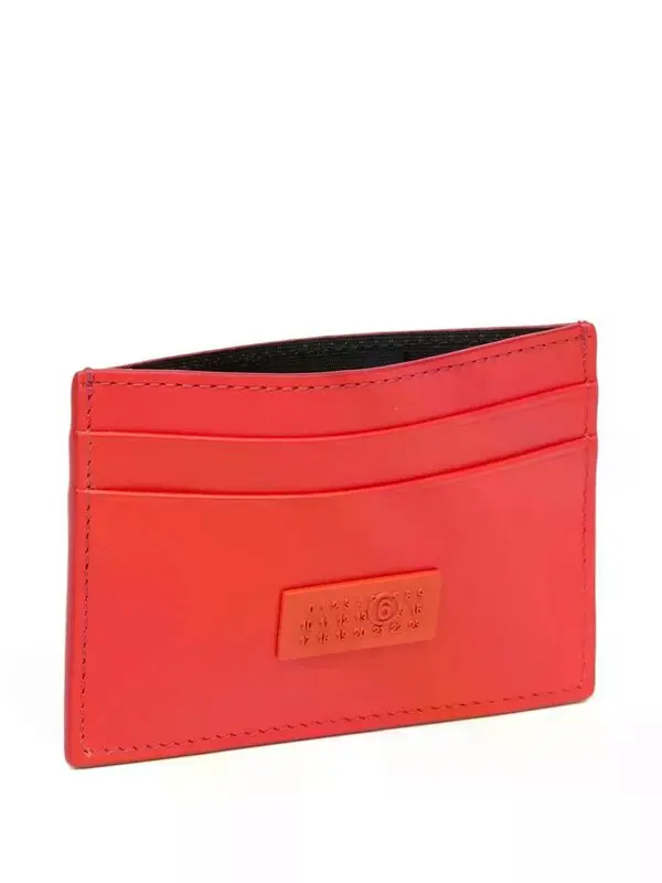 MAISON MARGIELA Stitched Leather Cardholder - Red