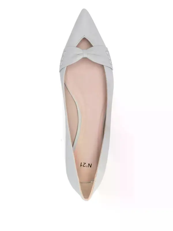 N°21 Bow-detail Pointed-toe Ballet Flats