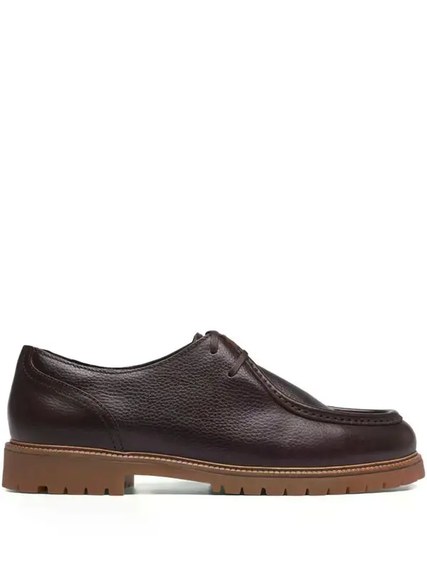 LES DEUX Grained Leather Lace-up Shoes