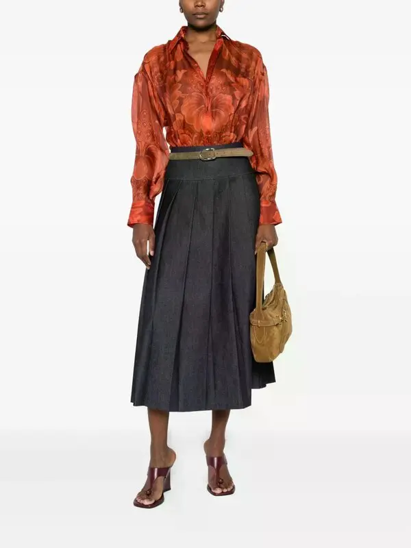 Etro Floral-print Shirt - Red