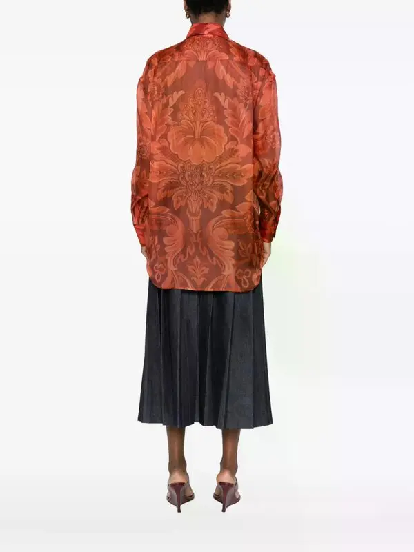Etro Floral-print Shirt - Red