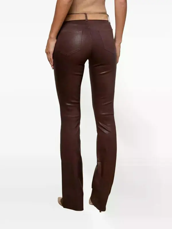 L'Agence Selma Coated Bootcut Jeans - Brown