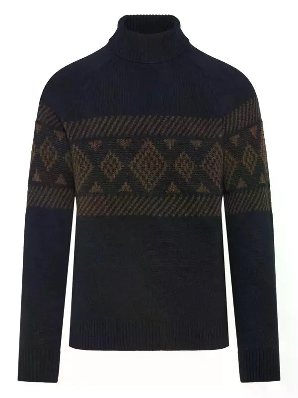 BARBA NAPOLI Patterned Turtleneck Sweater