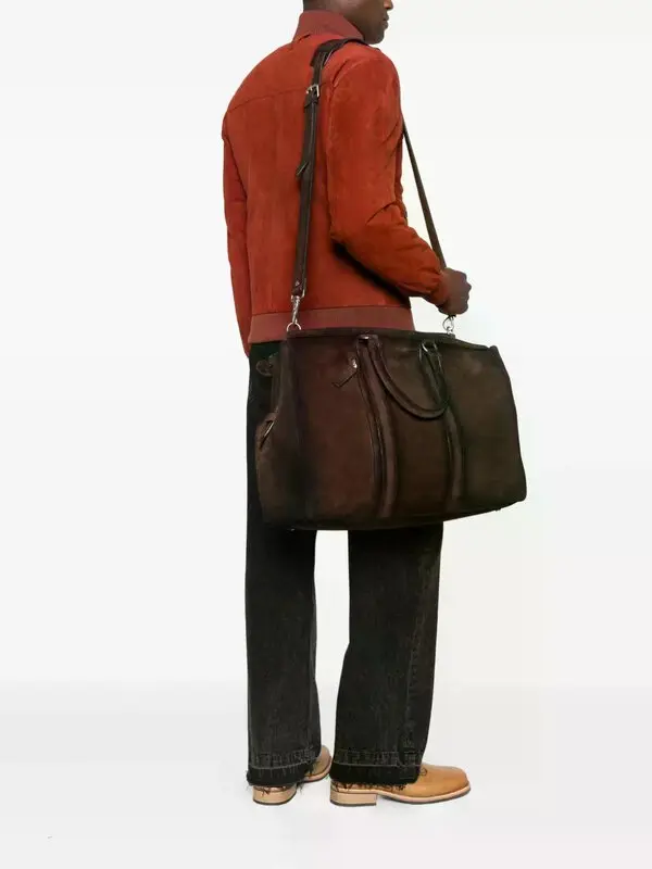 Officine Creative Suede Travel Bag