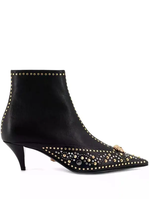 Versace Studded La Medusa Ankle Boots