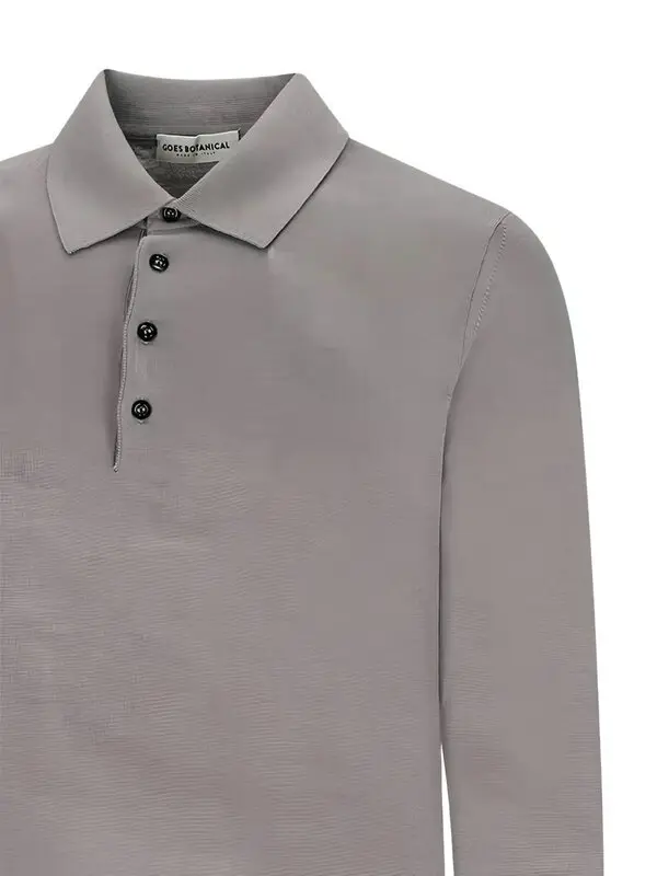 GOES BOTANICAL Button Long-sleeve Polo Shirt