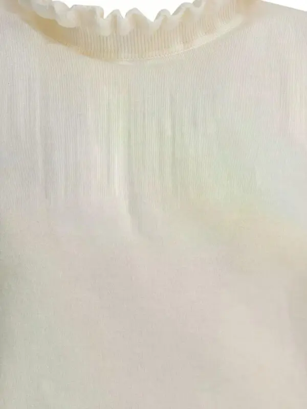 Alexander McQueen Ruffled High-neck Sweater