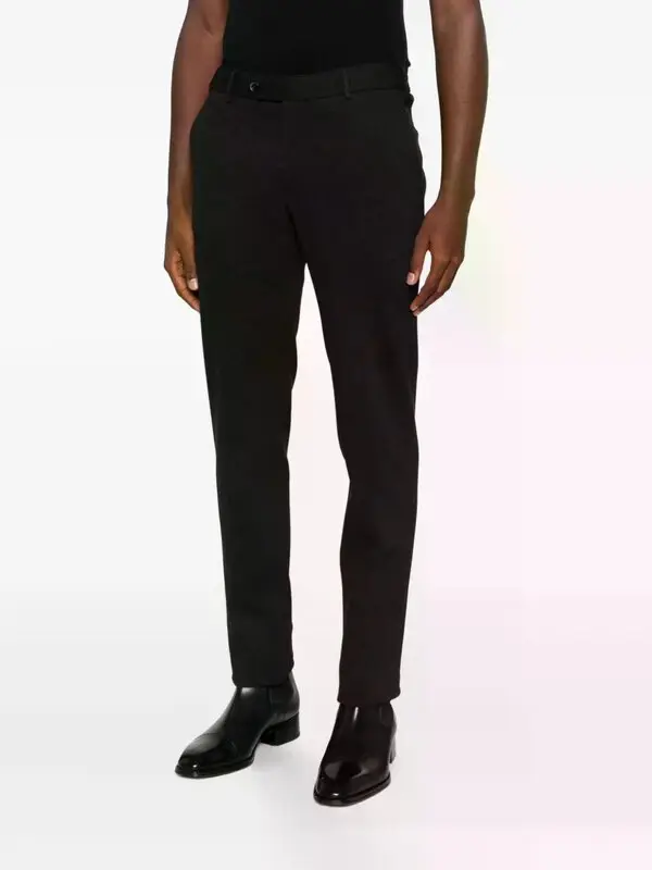 PT TORINO Tailored Straight Leg Trousers - Black